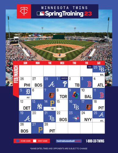 Twins announce 2023 Spring Training schedule - North Fort Myers Neighbor